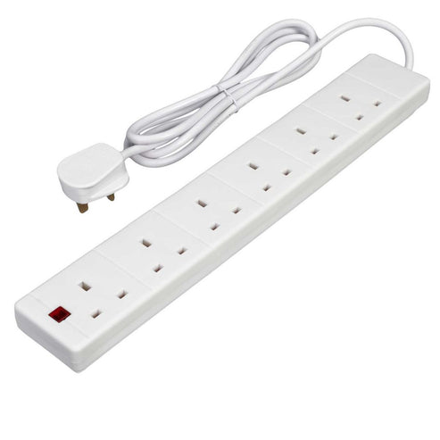 6-Way Extension Socket – Economy PK-1006 TLAC | Multi-Plug Power Strip ...