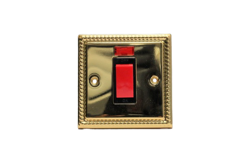 Windsor Noble Gold 45A 1 Gang Double Pole Switch with Neon Indicator ...