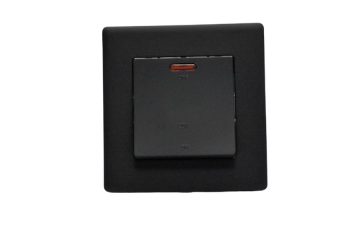 Windsor L&L Range Black Velvet Touch 2A 1 Gang Double Pole Switch with ...