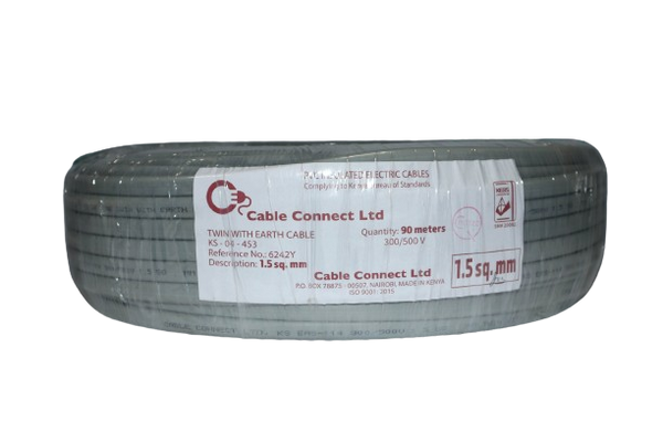1.5MM Twin with Earth Cable Grey (9 MTR ROLL) – Simple Pay Home Depot